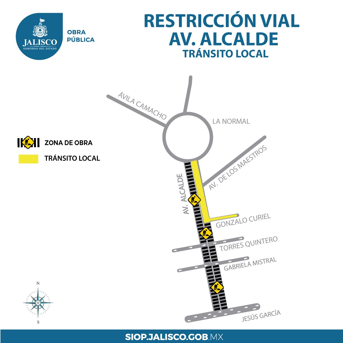 Se ampliará zona de obra de Paseo Fray Antonio Alcalde | Secretaría de ...