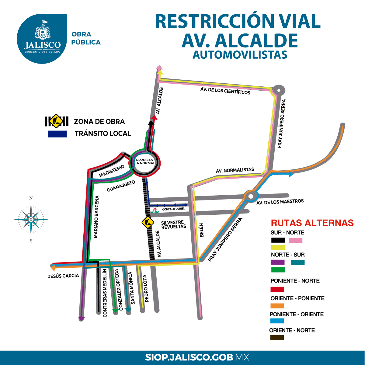 Se ampliará zona de obra de Paseo Fray Antonio Alcalde | Secretaría de ...