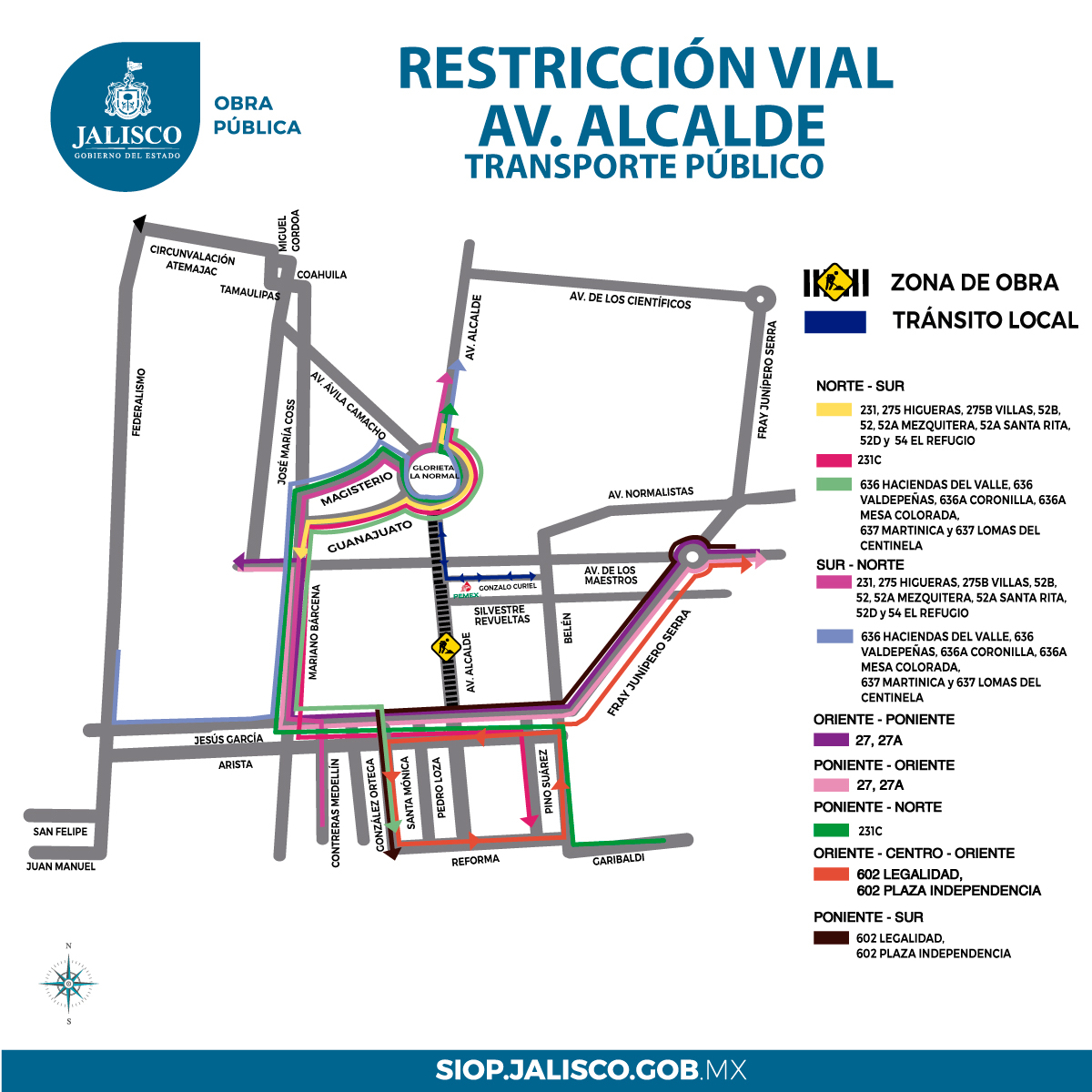 Se ampliará zona de obra de Paseo Fray Antonio Alcalde | Secretaría de ...